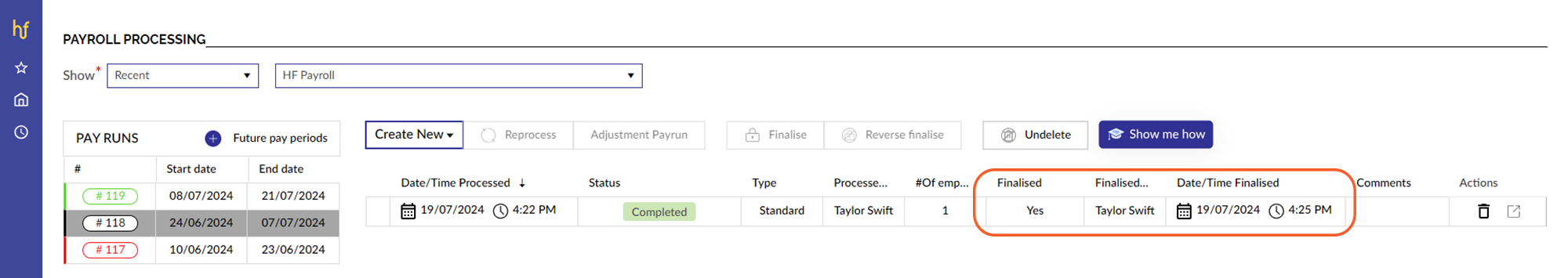 How do I finalise a pay run? – Humanforce