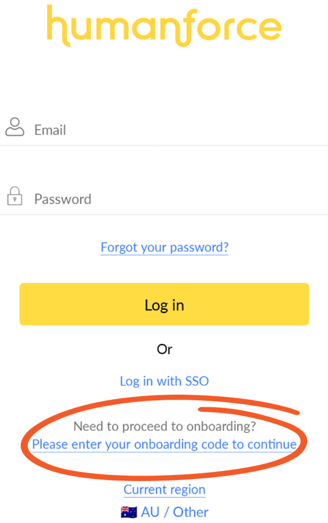 Complete your onboarding in the Humanforce Legacy app – Humanforce