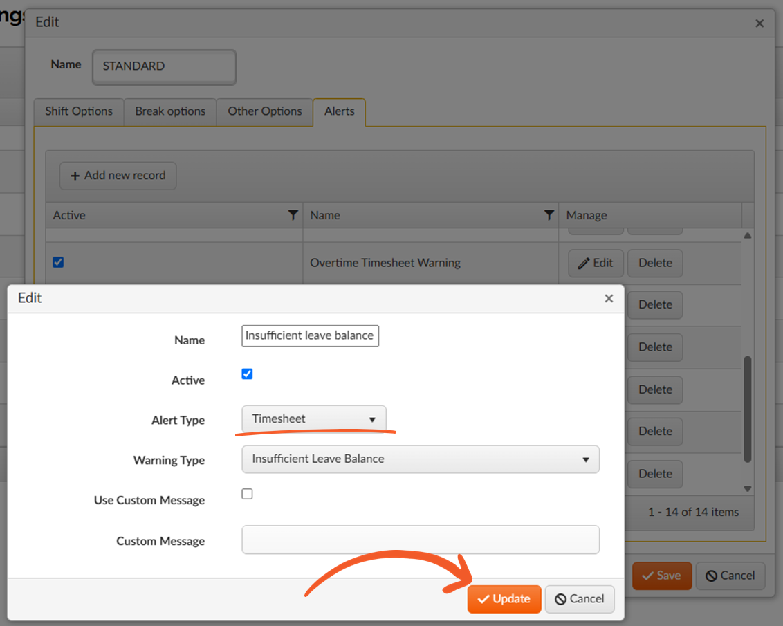 Enable timesheet alerts in Humanforce WFM – Humanforce