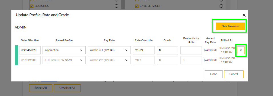 How do I add/modify an employees Award Profile or Pay Rate in ...