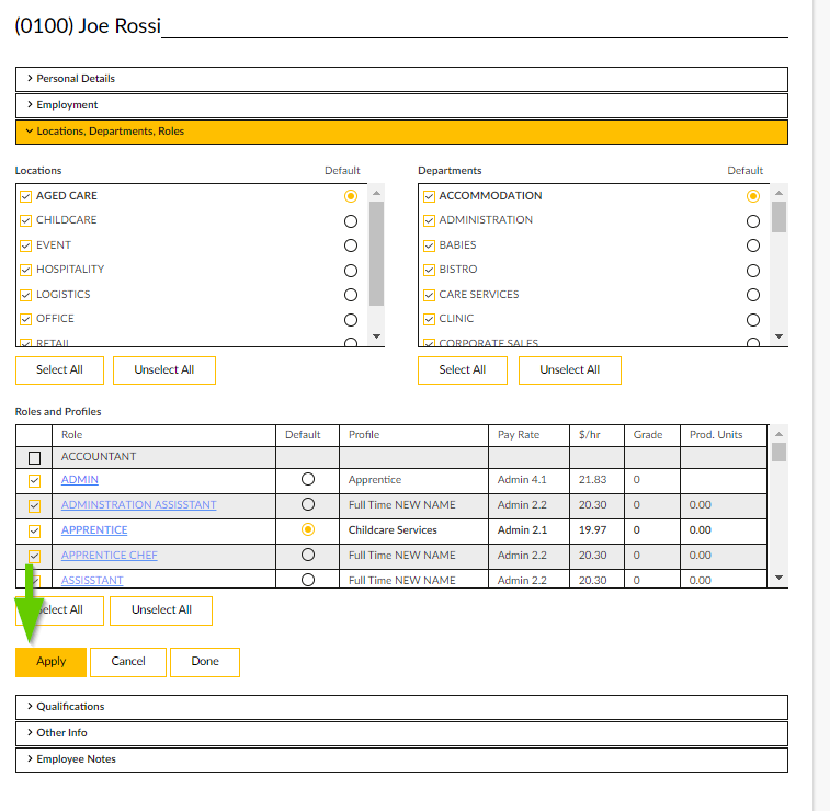 How do I add/modify an employees Award Profile or Pay Rate in ...