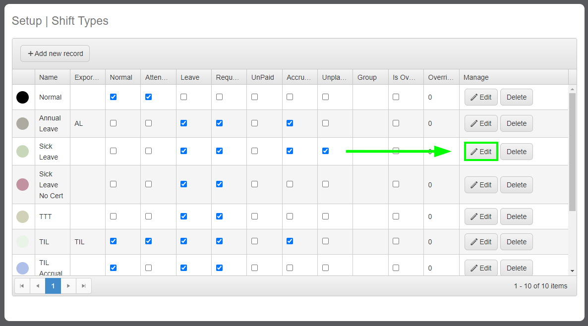 How do I adjust the configuration of a Shift Type? – Humanforce