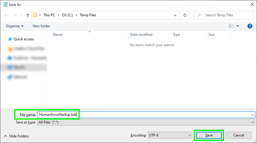 How do I set up a Humanforce startup script on my kiosk? (For Windows ...
