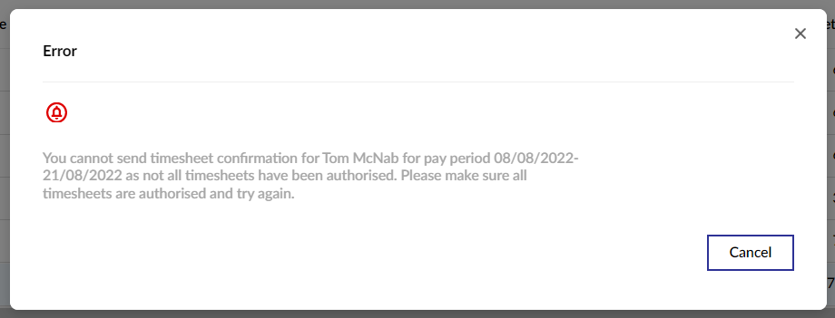 Sending timesheet confirmation requests to employees – Humanforce