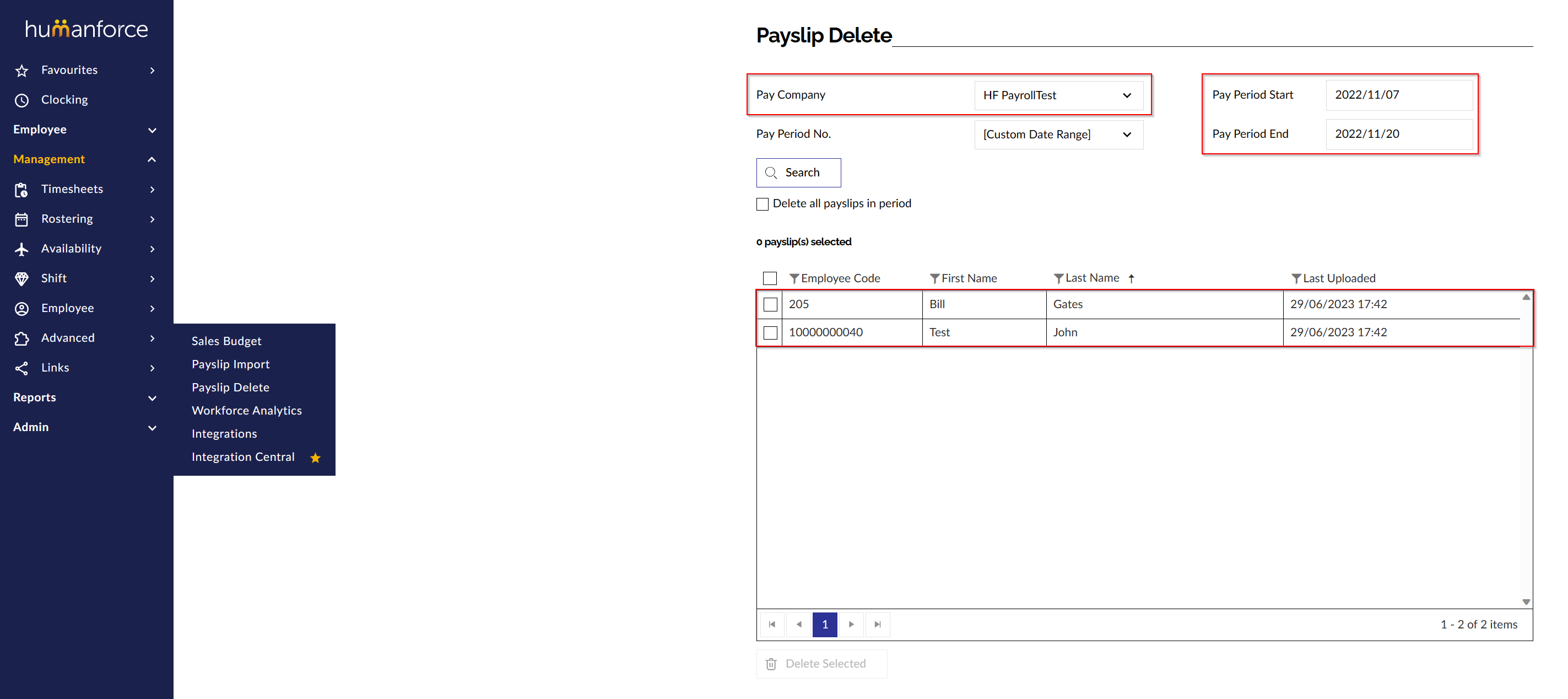 How do I check if Payslips have imported successfully? – Humanforce