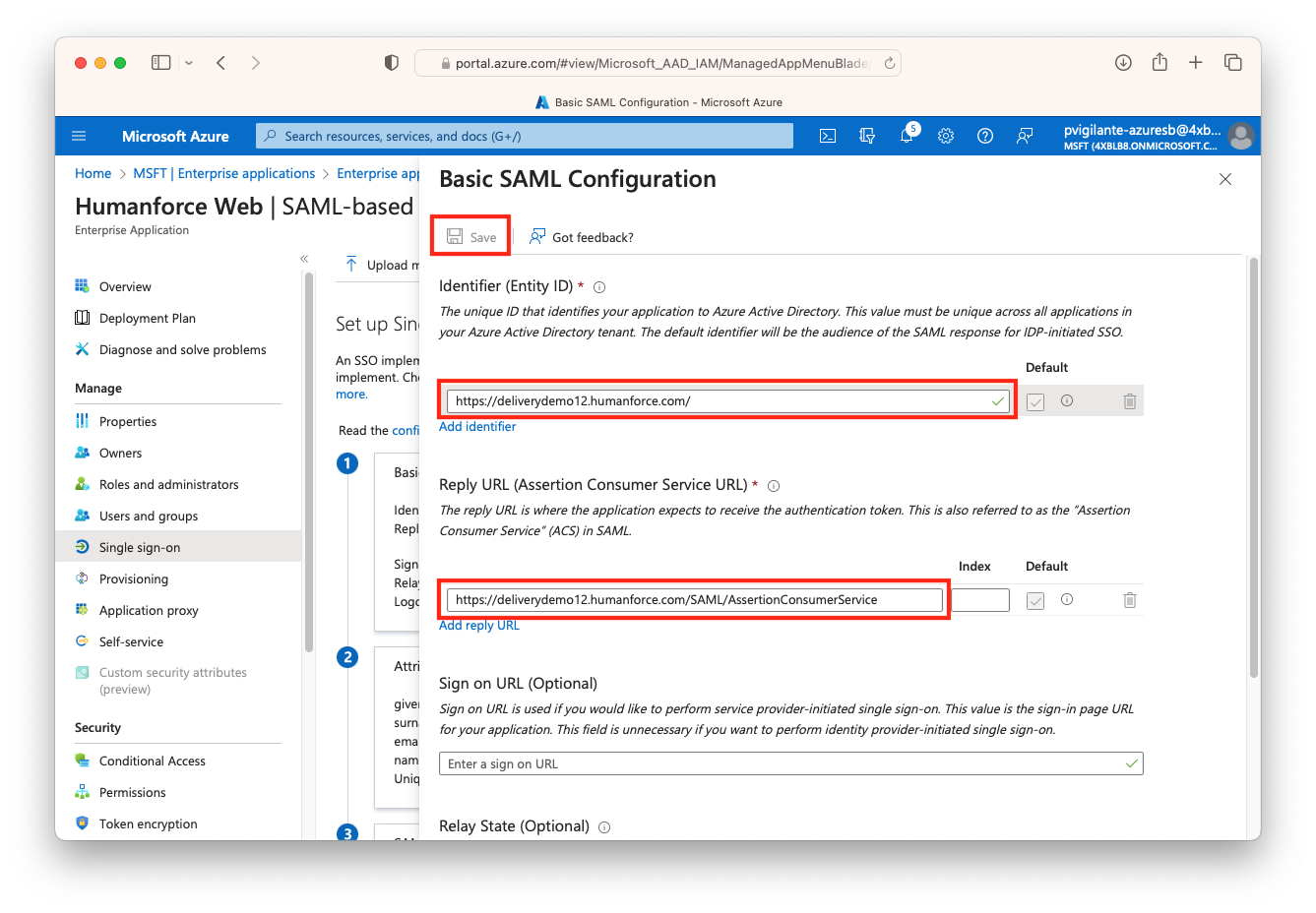 How do I set up Single Sign-On (SSO) for Humanforce Web with Entra ID (Azure AD)? – Humanforce