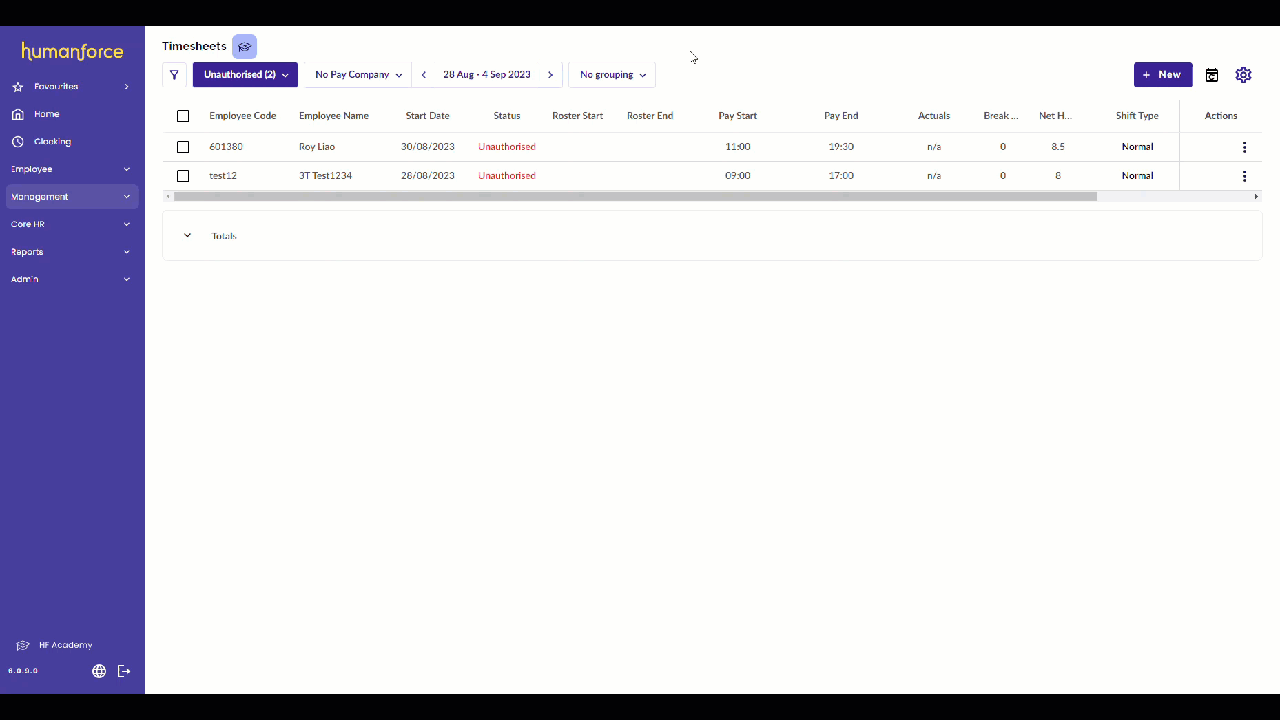 Timesheet Allowances – Humanforce