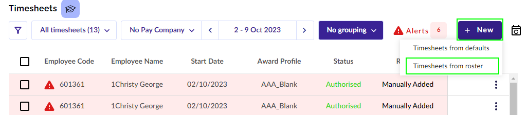 Manually create Timesheets – Humanforce