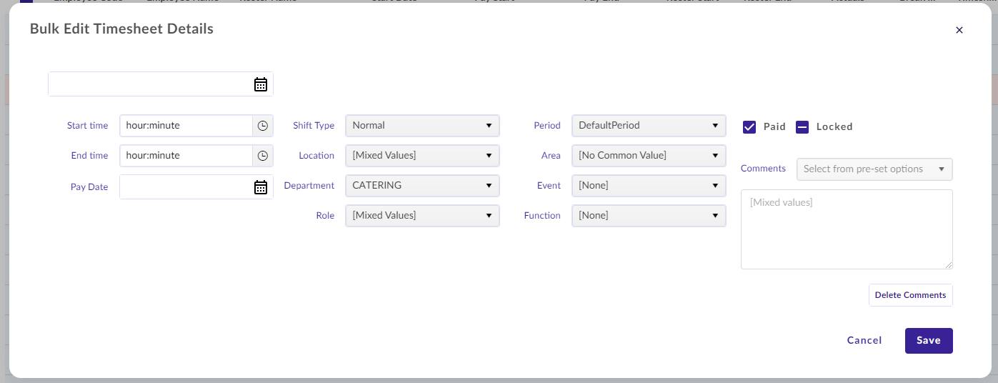 Edit Timesheets – Humanforce