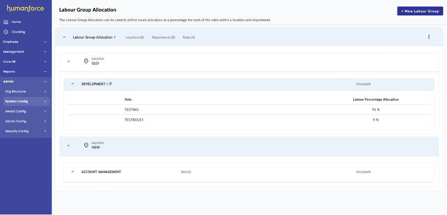How do I set up Labour Group Allocation in Humanforce web? – Humanforce