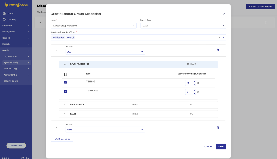 How do I set up Labour Group Allocation in Humanforce web? – Humanforce