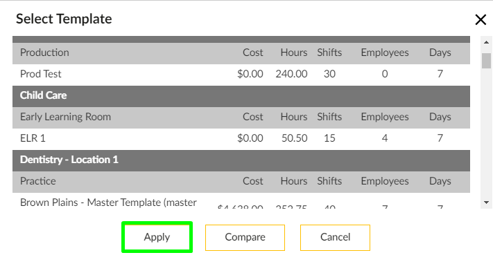 How do I work with department roster templates in Humanforce Web ...