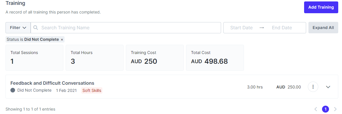 Understanding Training Statuses – Humanforce