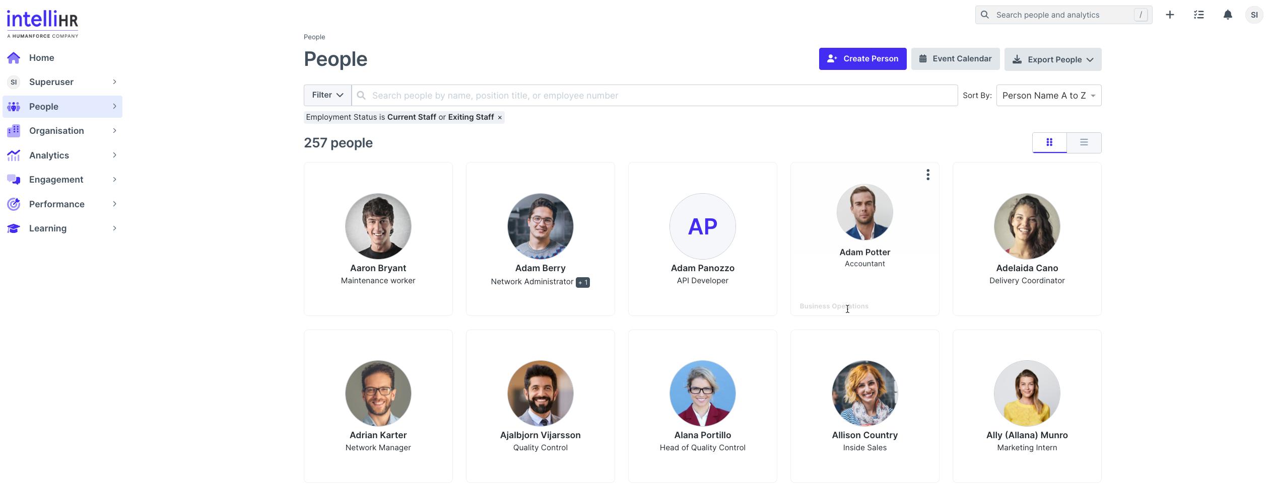 Exporting People and Job Data via the People Directory – Humanforce